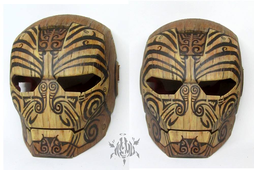 MAORI Tiki Warrior STYLE Iron Man Custom-Mask By Nemo