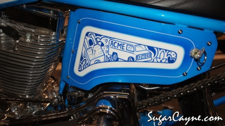 Geico Insurance Beautiful Baby Blue Custom Chopper At #NewYorkIMS