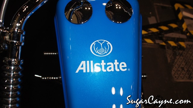 Geico Insurance Beautiful Baby Blue Custom Chopper At #NewYorkIMS