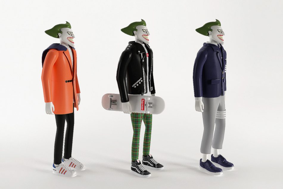 The Joker in Raf Simons, Supreme, Thom Browne