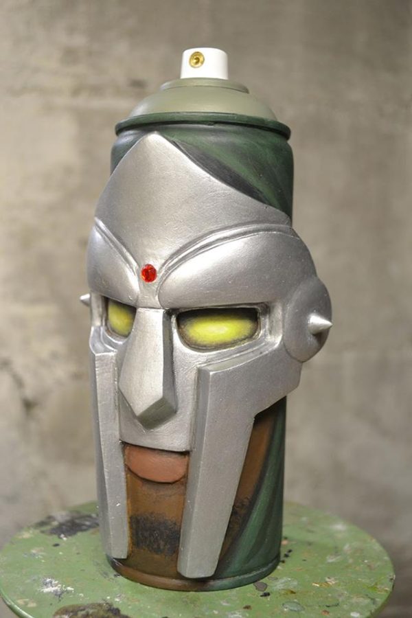 MF Doom Spray Can Art Sculpture