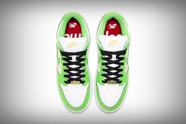 Supreme x Nike SB Dunk Low "Mean Green" Sneakers