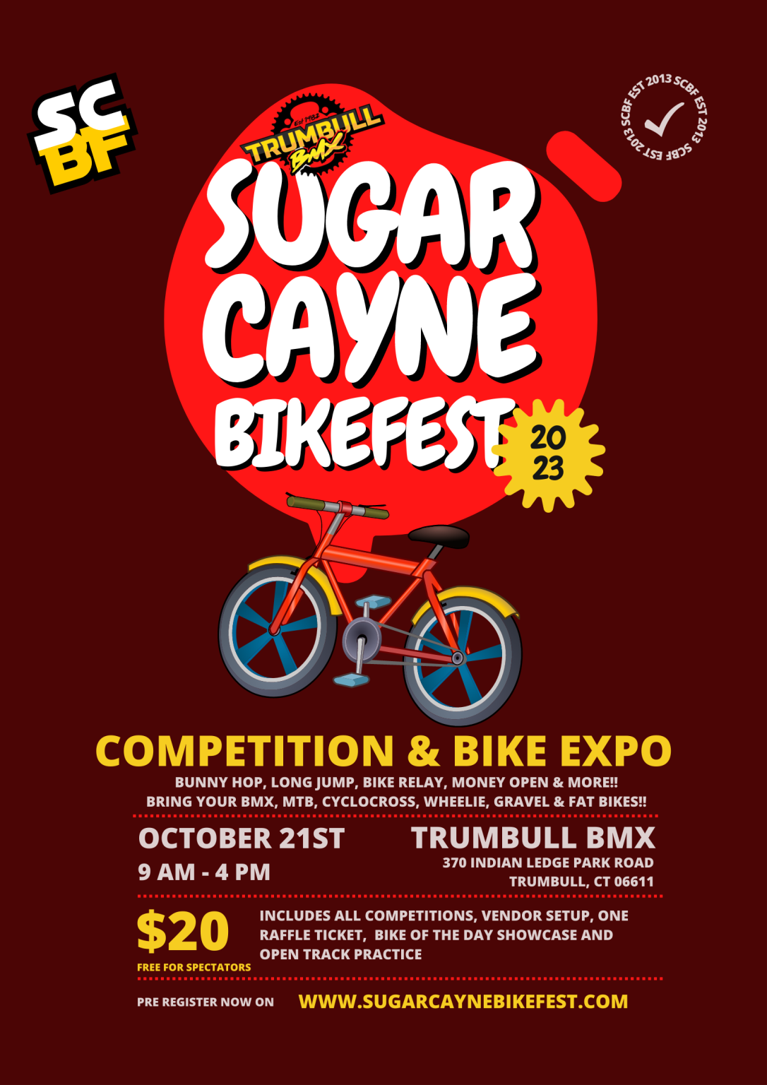 Sugar Cayne Bike Fest @ Trumbull BMX Oct 21st
