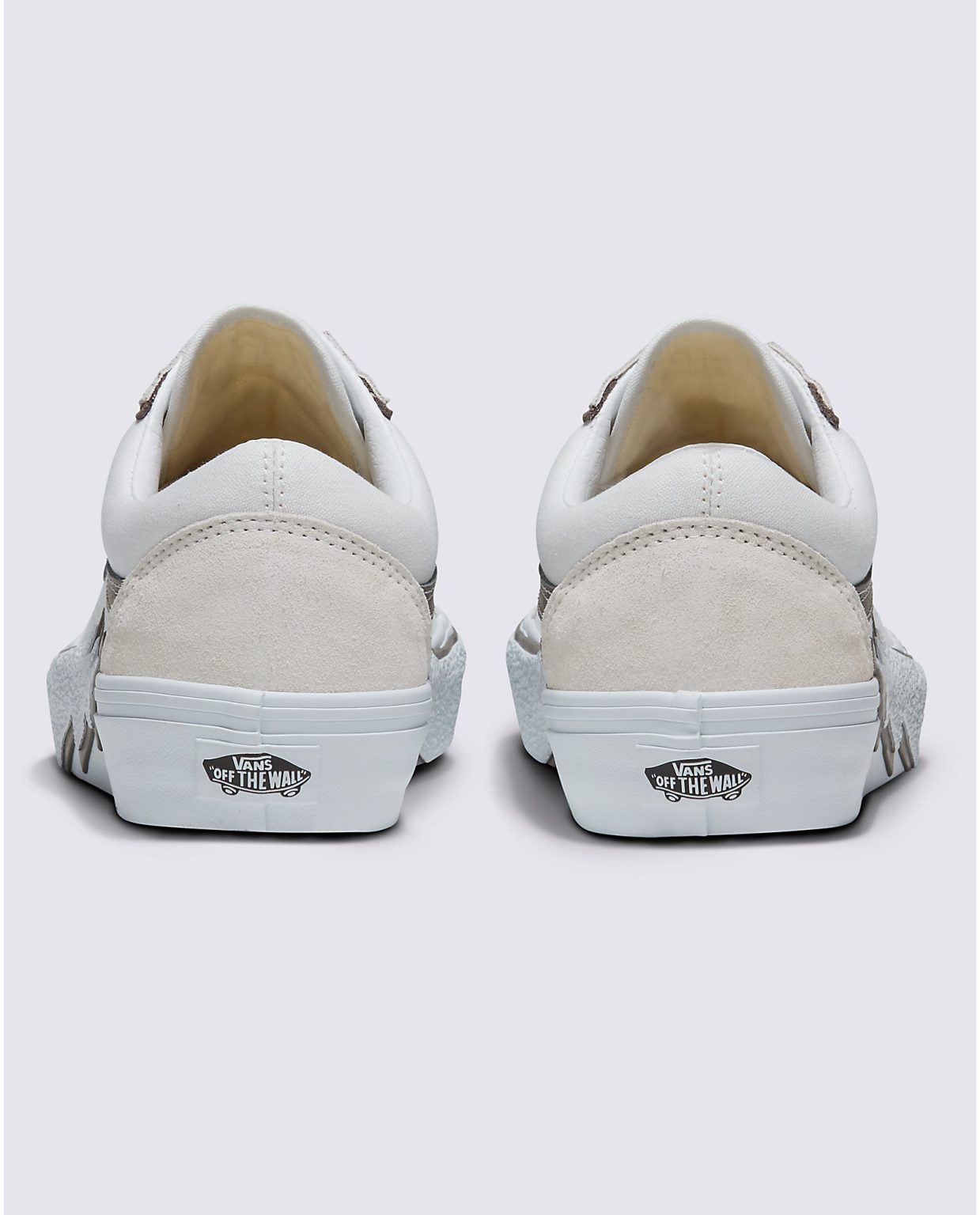 Vans Old Skool Bolt Shoe, White Brown Suede-Canvas
