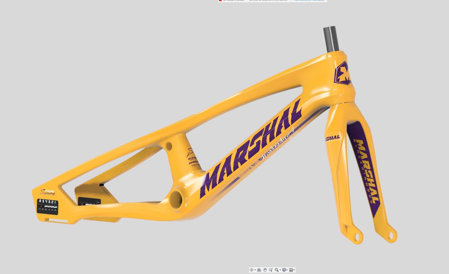 Marshal's LA Lakers Inspired Carbon BMX Racing Frame Colorway