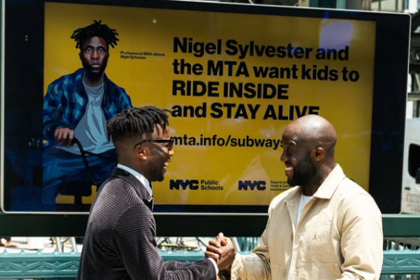 Nigel Sylvester MTA Ride Inside Stay Alive Campaign