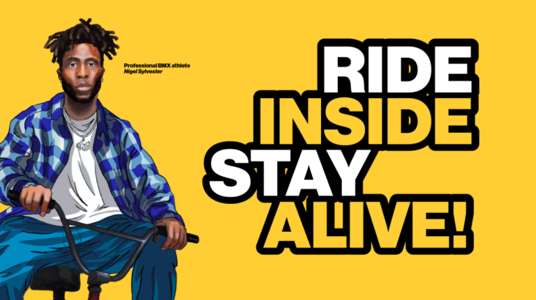 Nigel Sylvester MTA Ride Inside Stay Alive Campaign