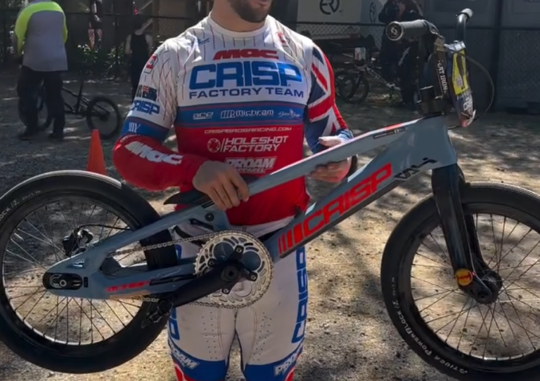 Prototype Crisp Bros CBR4 Carbon BMX Race Frame Looks Sick!